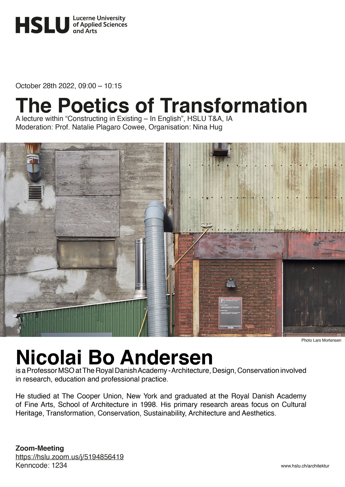 «The Poetics of Transformation» - Nicolai Bo Andersen - Architektur Agenda